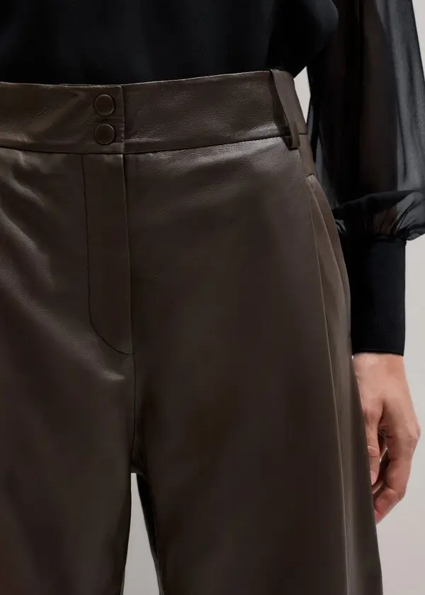 ME+EM Leather Clever Tapered Trouser