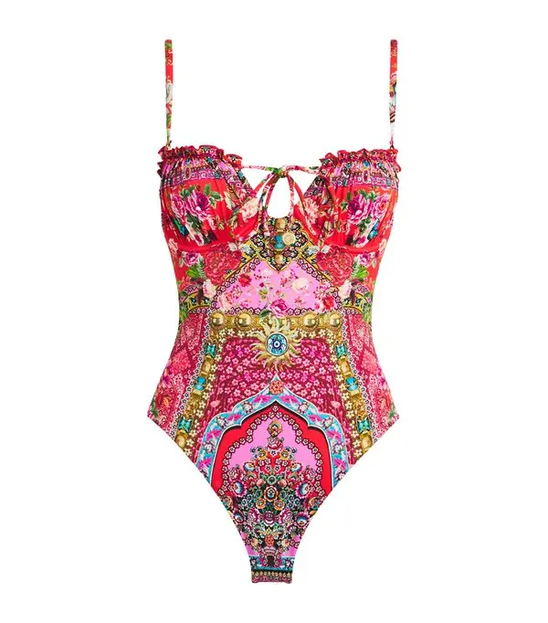 Camilla Ruched Cup Heirloom Swimsuit - Red