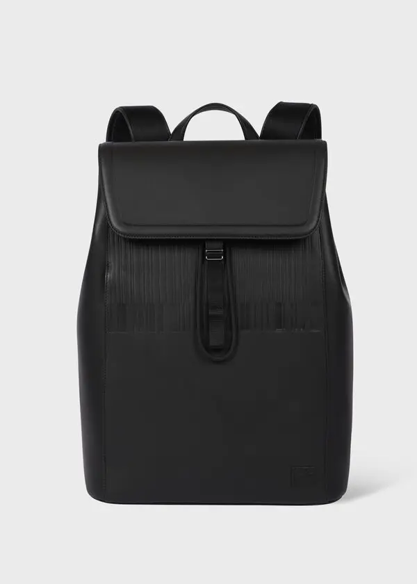 Paul Smith Leather 'shadow Stripe' Backpack