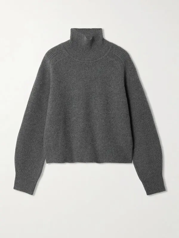 Guest In Residence Ribbed Cashmere Turtleneck Sweater