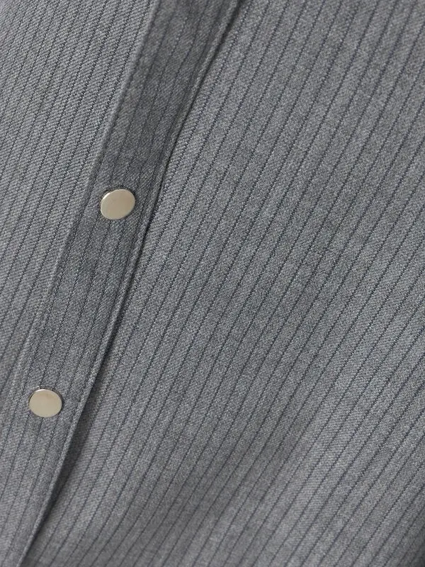 DEIJI STUDIOS Belted Pinstriped Wool Pants