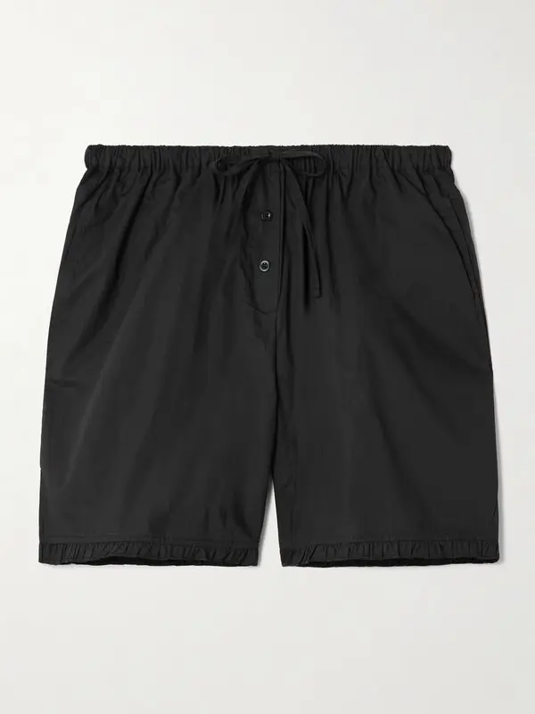 DEIJI STUDIOS Flounce Ruffled Cotton-poplin Shorts