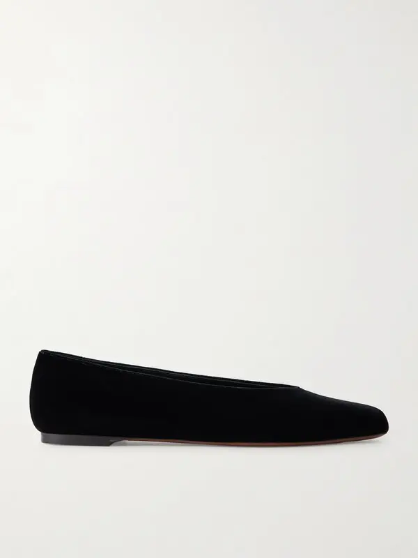 NEOUS Beid Velvet Ballet Flats - Black