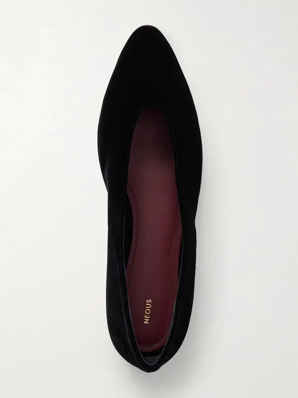 NEOUS Beid Velvet Ballet Flats - Black
