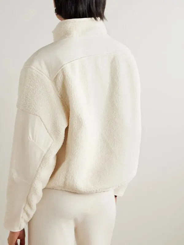 SKIMS Teddy Boxy Zip Up Fleece Jacket - Neutrals