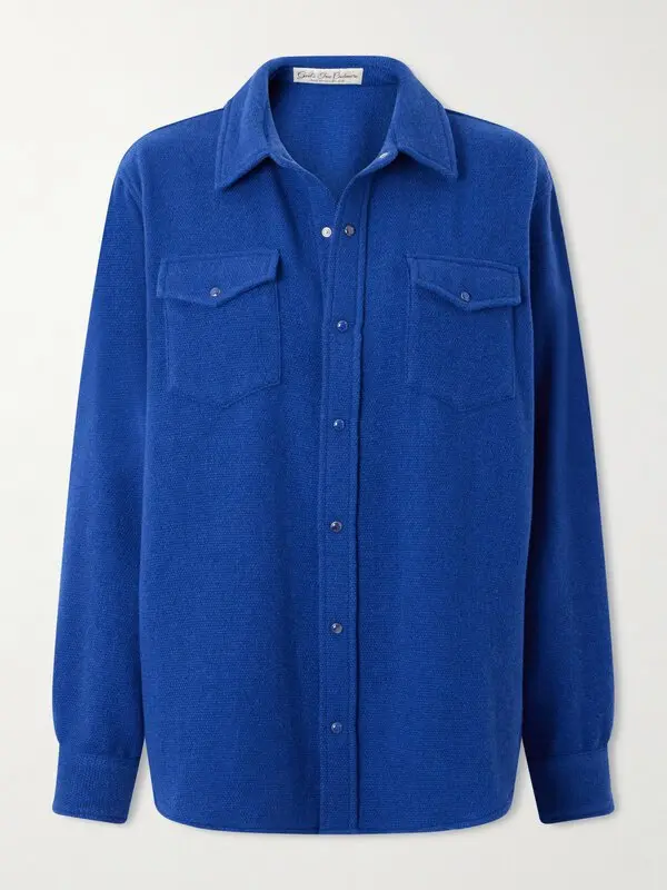 GOD’S TRUE CASHMERE Cashmere Shirt With Lapis Lazuli Stones