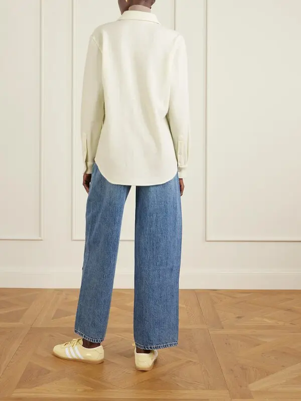 GOD’S TRUE CASHMERE Cashmere Shirt With Rose Quartz Fastenings