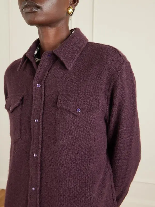 GOD’S TRUE CASHMERE Cashmere Shirt With Amethyst Cabochons