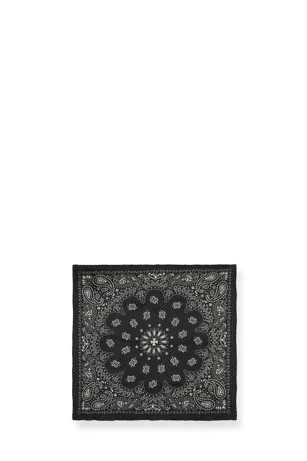Chrome Hearts Silk Paisley Scarf - Black