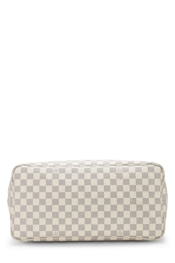 LOUIS VUITTON Damier Azur Neverfull Nm Tote - Pink