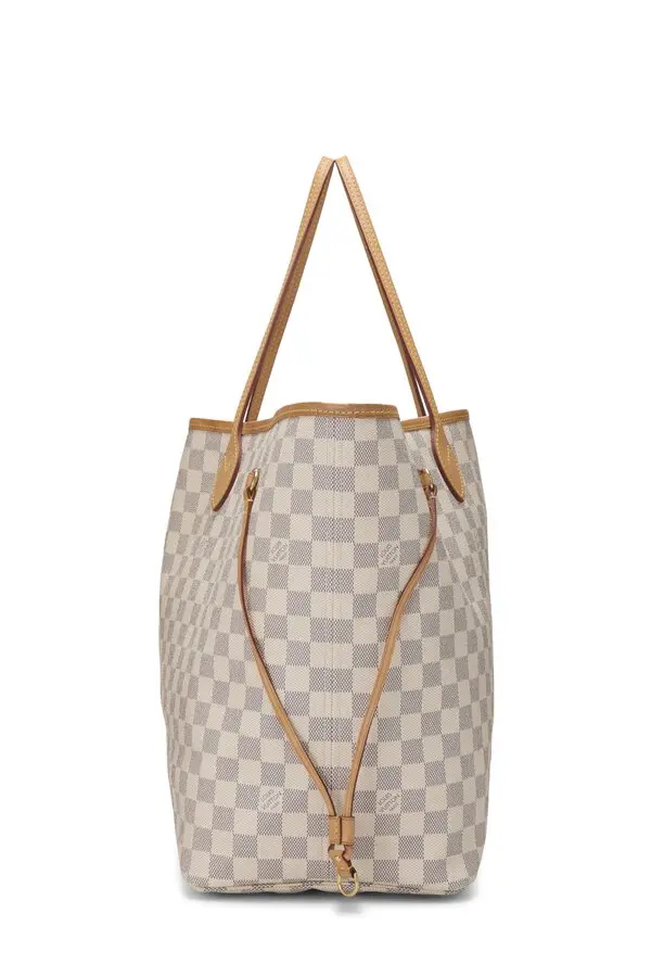 LOUIS VUITTON Damier Azur Neverfull Nm Tote - Pink
