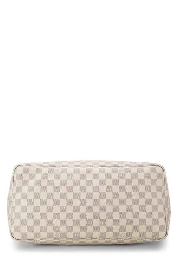 LOUIS VUITTON Damier Azur Neverfull Nm Tote - Pink