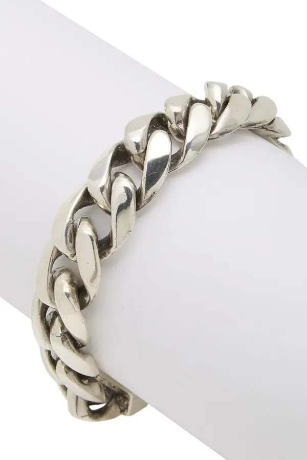 Chrome Hearts Sterling Diamond Floral Cross Id Bracelet