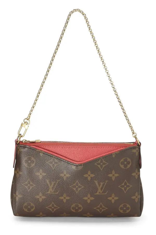 LOUIS VUITTON Monogram Pallas Clutch - Brown