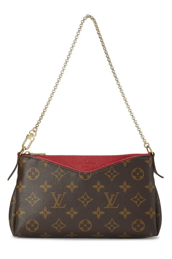 LOUIS VUITTON Monogram Pallas Clutch - Red