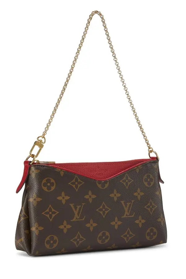 LOUIS VUITTON Monogram Pallas Clutch - Red