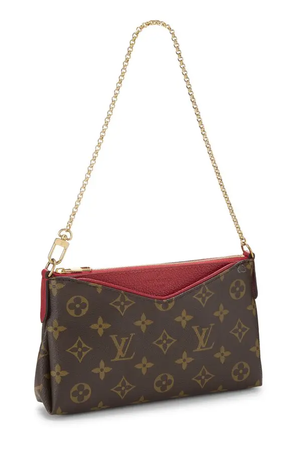 LOUIS VUITTON Monogram Pallas Clutch - Red