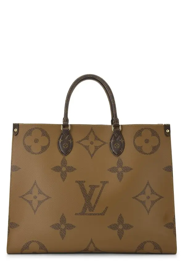LOUIS VUITTON Giant Monogram Reversed On The Go - Brown