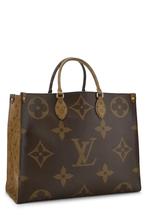 LOUIS VUITTON Giant Monogram Reversed On The Go - Brown