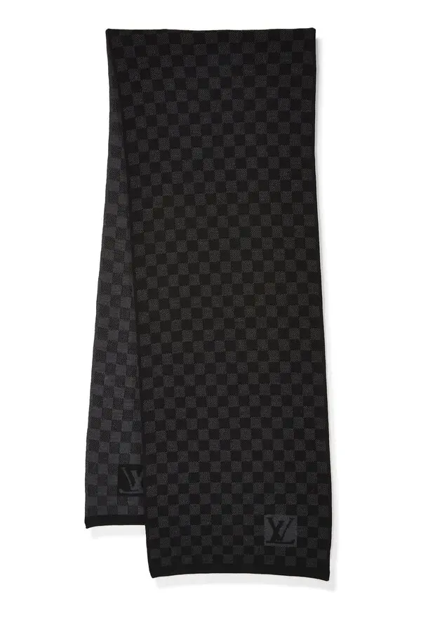 LOUIS VUITTON Damier Wool Muffler - Black