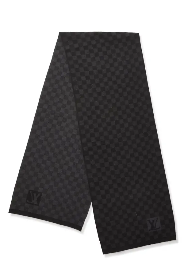 LOUIS VUITTON Damier Wool Muffler - Black