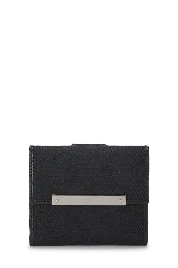 Gucci Gg Canvas French Wallet - Black