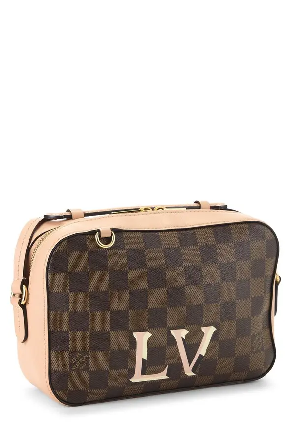 LOUIS VUITTON Damier Ebene Santa Monica Crossbody - Pink