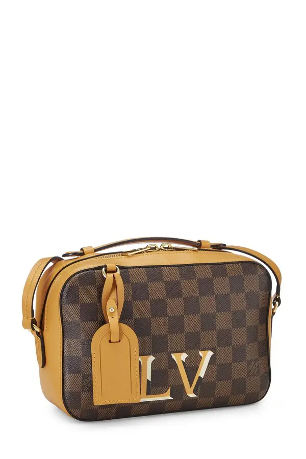 LOUIS VUITTON Damier Ebene Santa Monica Crossbody - Yellow