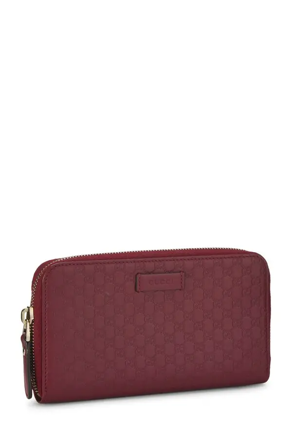 Gucci Microssima Zip Around Wallet - Red