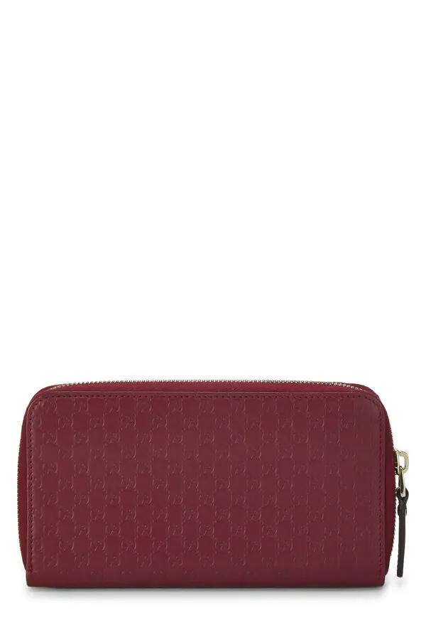 Gucci Microssima Zip Around Wallet - Red