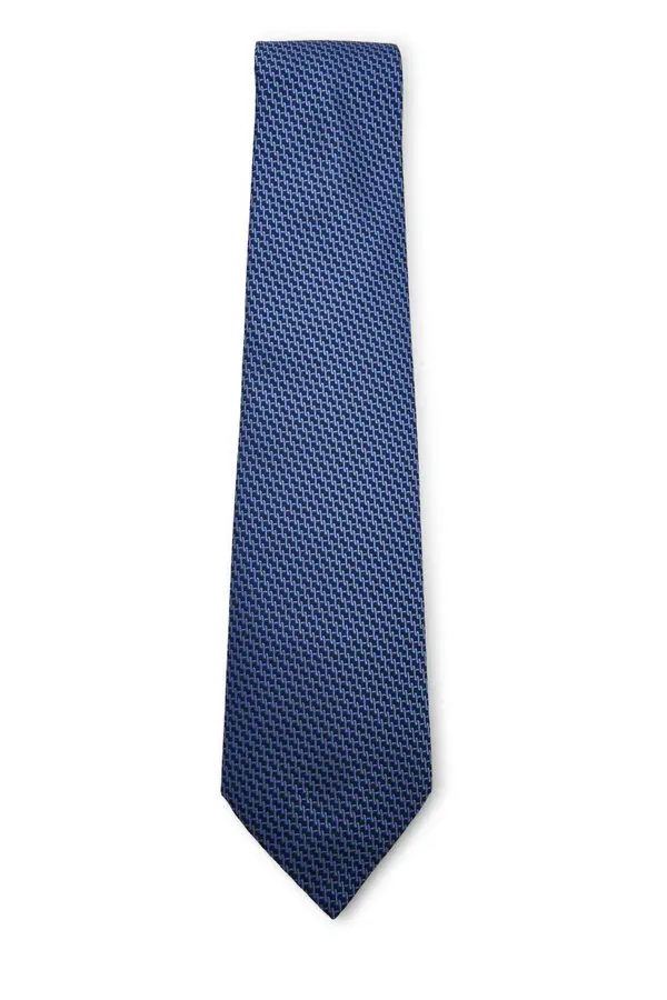 Hermès Jacquard Neck Tie - Blue