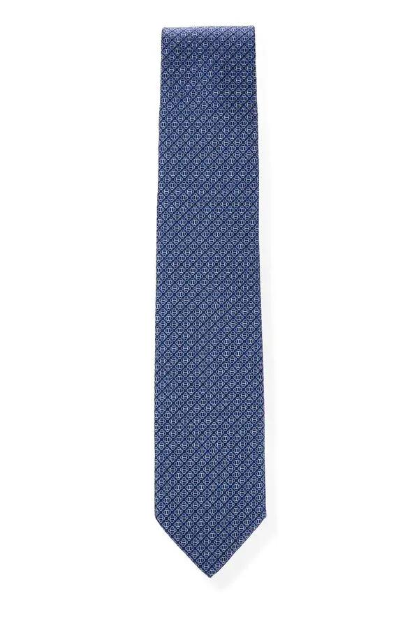 Hermès Jacquard Tie - Blue