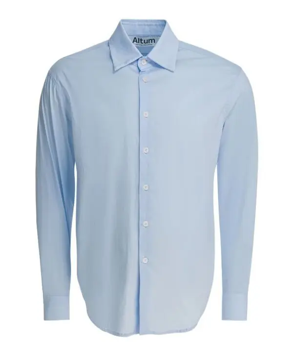 ALTUM Classic Shirt In Cotton - Blue