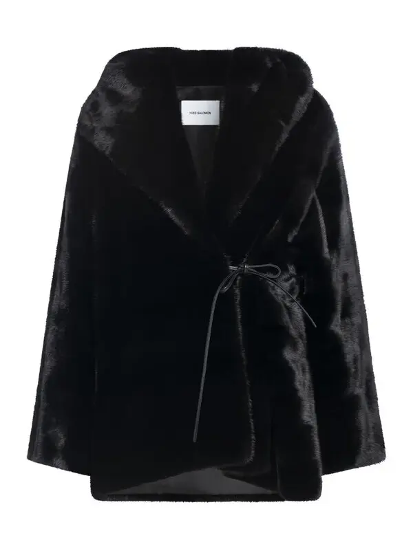 YVES SALOMON Mink Fur Wrap Jacket