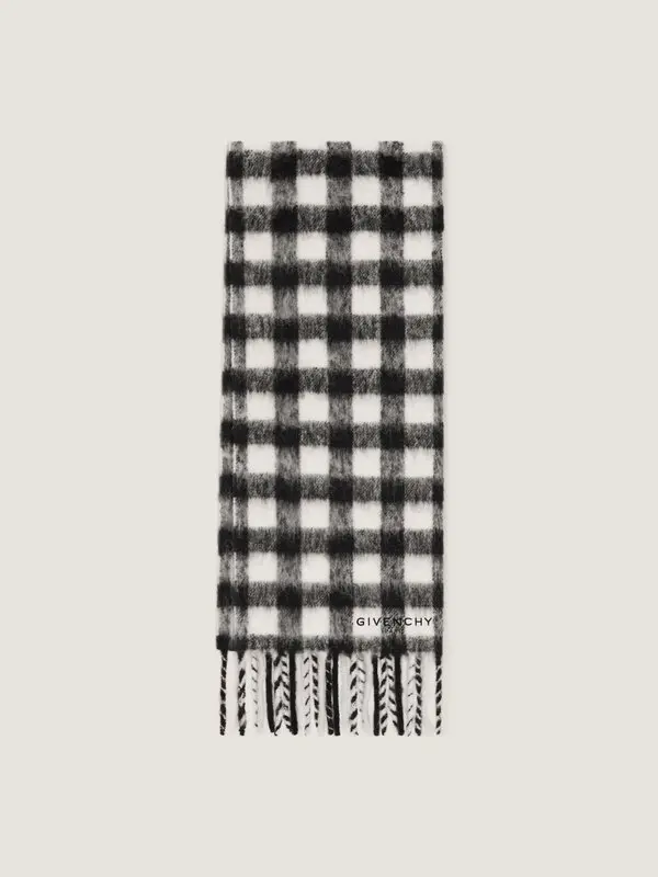 Givenchy Checked Scarf In Alpaca Wool - Multicolor
