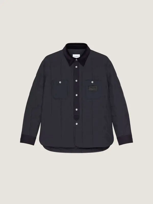Givenchy Couture Seam Quilted Overshirt Paris Patch