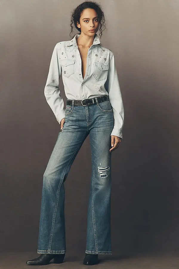 PILCRO Essential Mid-rise Flare Jeans