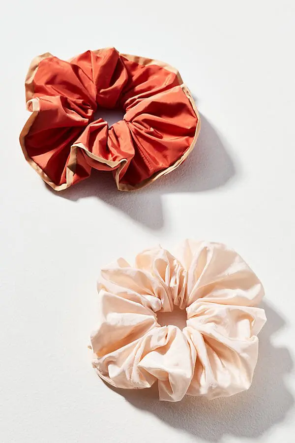 Anthropologie Nylon Scrunchies Set Of 2 - Sedona