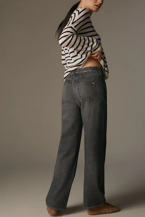 Rag & Bone Miramar High-rise Wide-leg Drawstring Jeans - Black