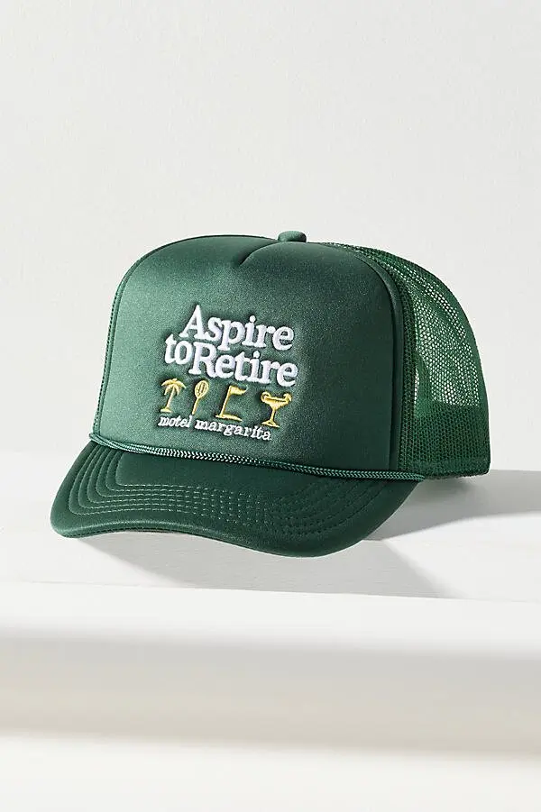 MOTEL MARGARITA Aspire To Retire Trucker Hat - Green