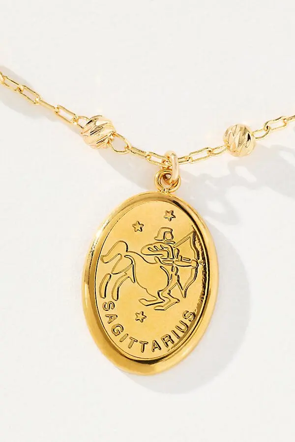 Anthropologie Delicate Zodiac Pendant Necklace - Sagittarius