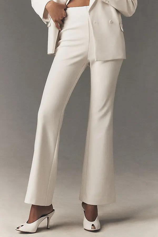Bhldn Crepe High-rise Flare Pants