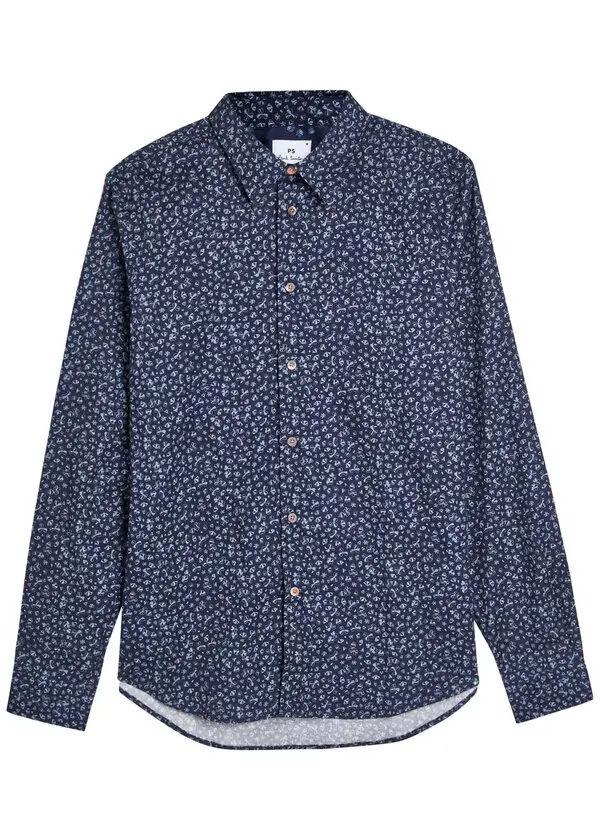 Paul Smith Patterned Stretch-cotton Shirt