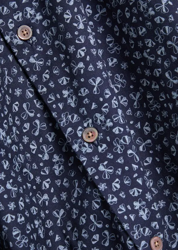 Paul Smith Patterned Stretch-cotton Shirt