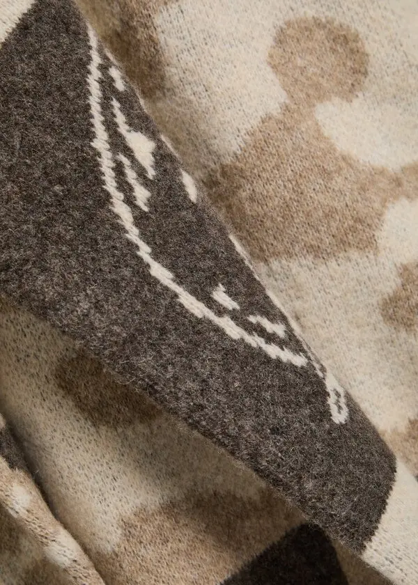 LES DEUX Globe Jacquard Knit Jumper