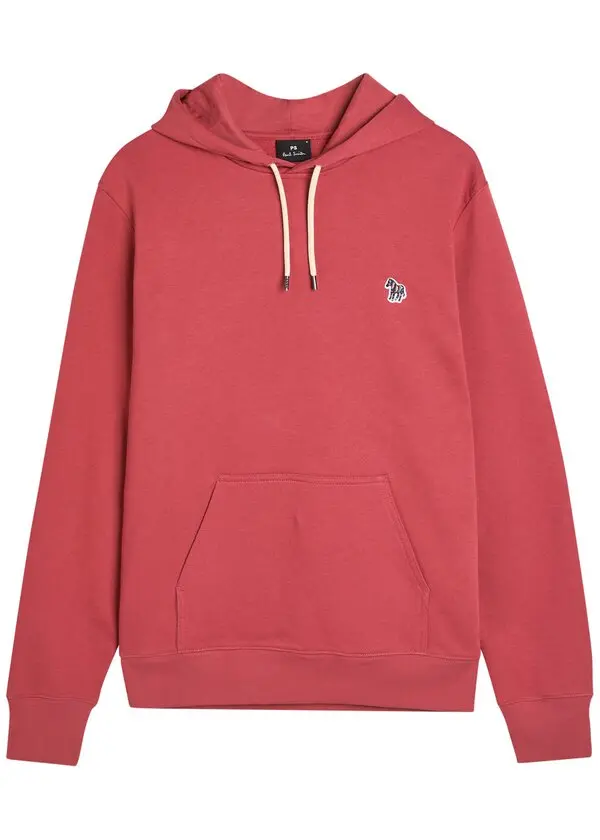 Paul Smith Appliquéd Hooded Cotton Sweatshirt - Pink
