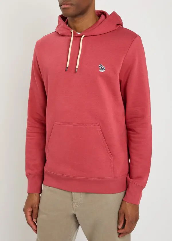 Paul Smith Appliquéd Hooded Cotton Sweatshirt - Pink