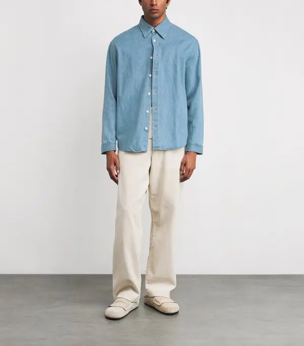 Nn07 Denim Relaxed Casper Overshirt - Blue