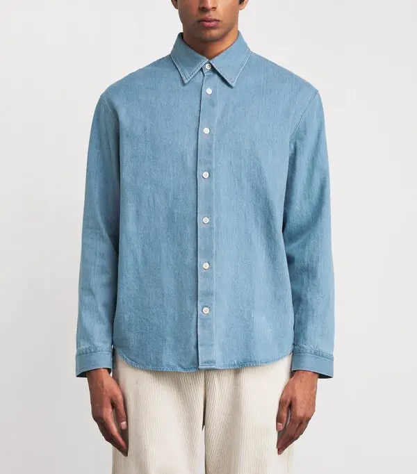 Nn07 Denim Relaxed Casper Overshirt - Blue