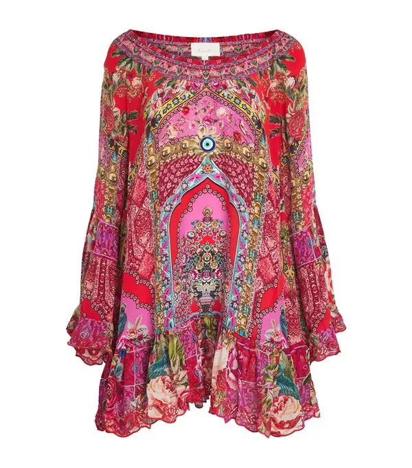 Camilla Silk A-line Mini Dress